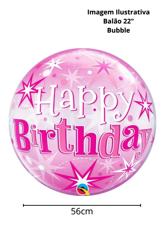 Balão Bubble 22” Aniversário - Triângulos Coloridos - Qualatex ...