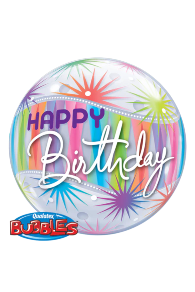 Balão Bubble 22” Aniversário - Borboletas Suaves - Qualatex – Embrulhe ...
